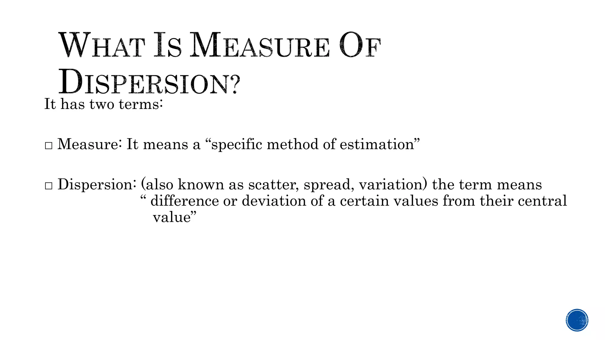 Measures of Dispersion | PPTX