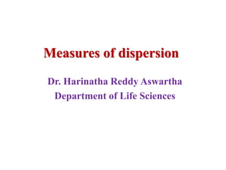 Biostatistics Measures of dispersion | PPTX