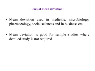 Biostatistics Measures of dispersion | PPTX