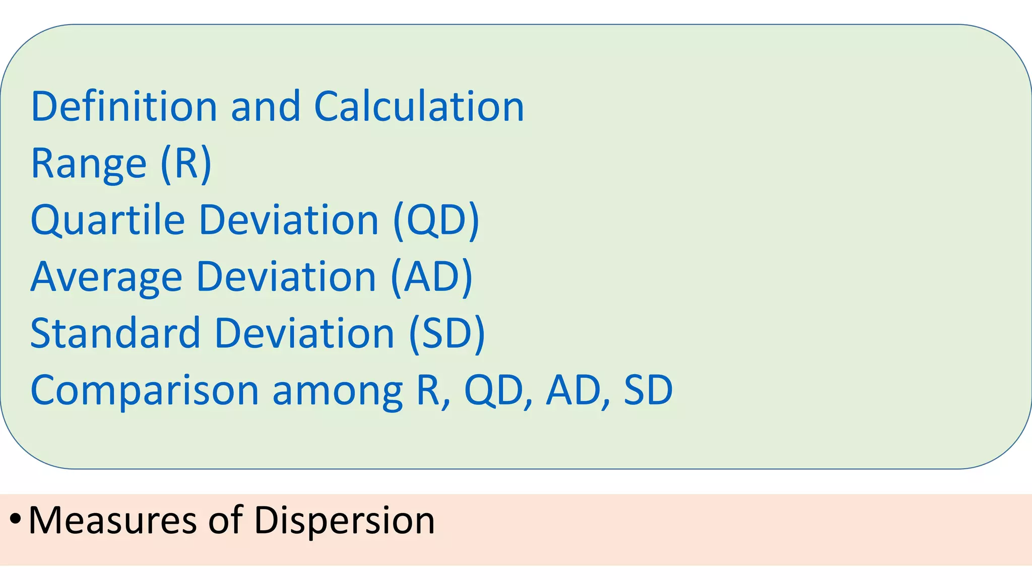 Measures of dispersion | PDF