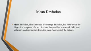 Measures of dispersion.pptx | Physics | Science