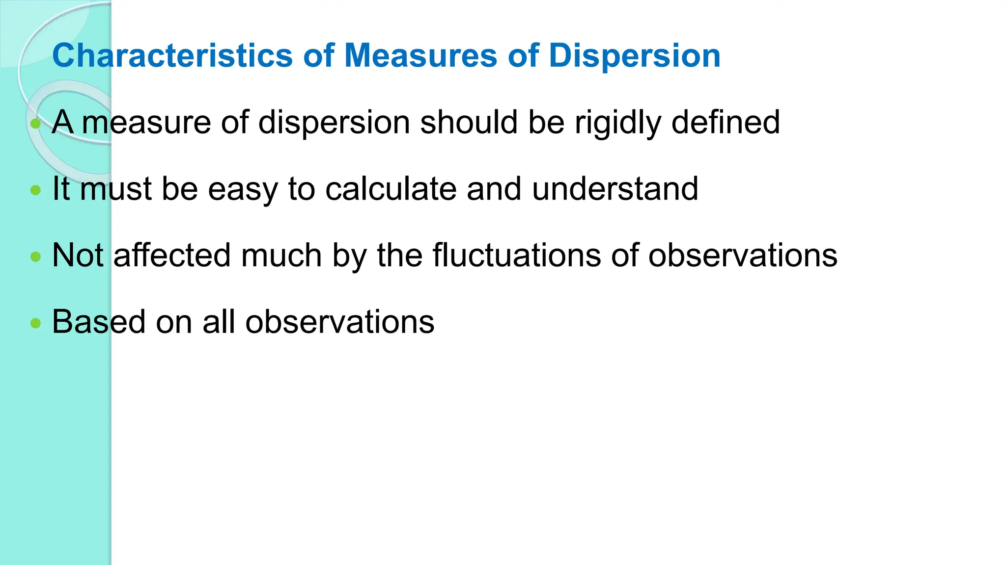 MEASURES OF DISPERSION I BSc Botany .ppt