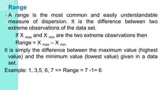 MEASURES OF DISPERSION I BSc Botany .ppt