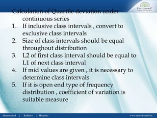 Measures of dispersion - united world school of business | PPT