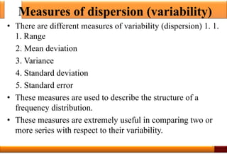 Measures of Dispersion (Variability) | PPTX