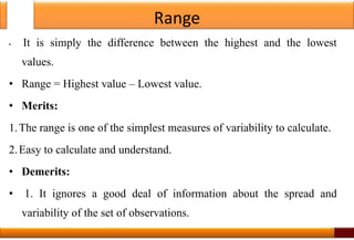 Measures of Dispersion (Variability) | PPTX
