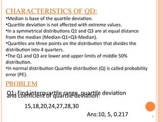 measures of dispersion_2.pptx range and quartile deviation | PPTX