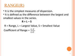 measures of dispersion_2.pptx range and quartile deviation | PPTX