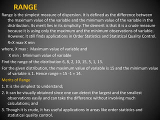 Measures of dispersion 5 | PPT