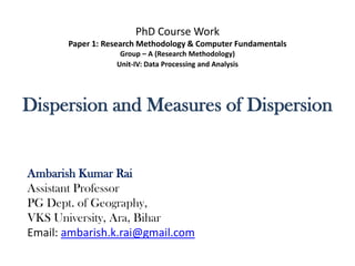 Measures of dispersion | PDF