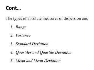 Measures of dispersion | PDF