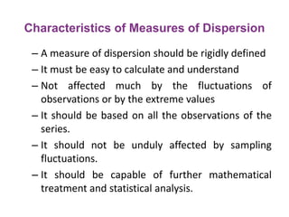 Measures of dispersion | PDF