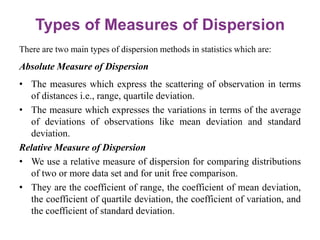 Measures of dispersion | PPT