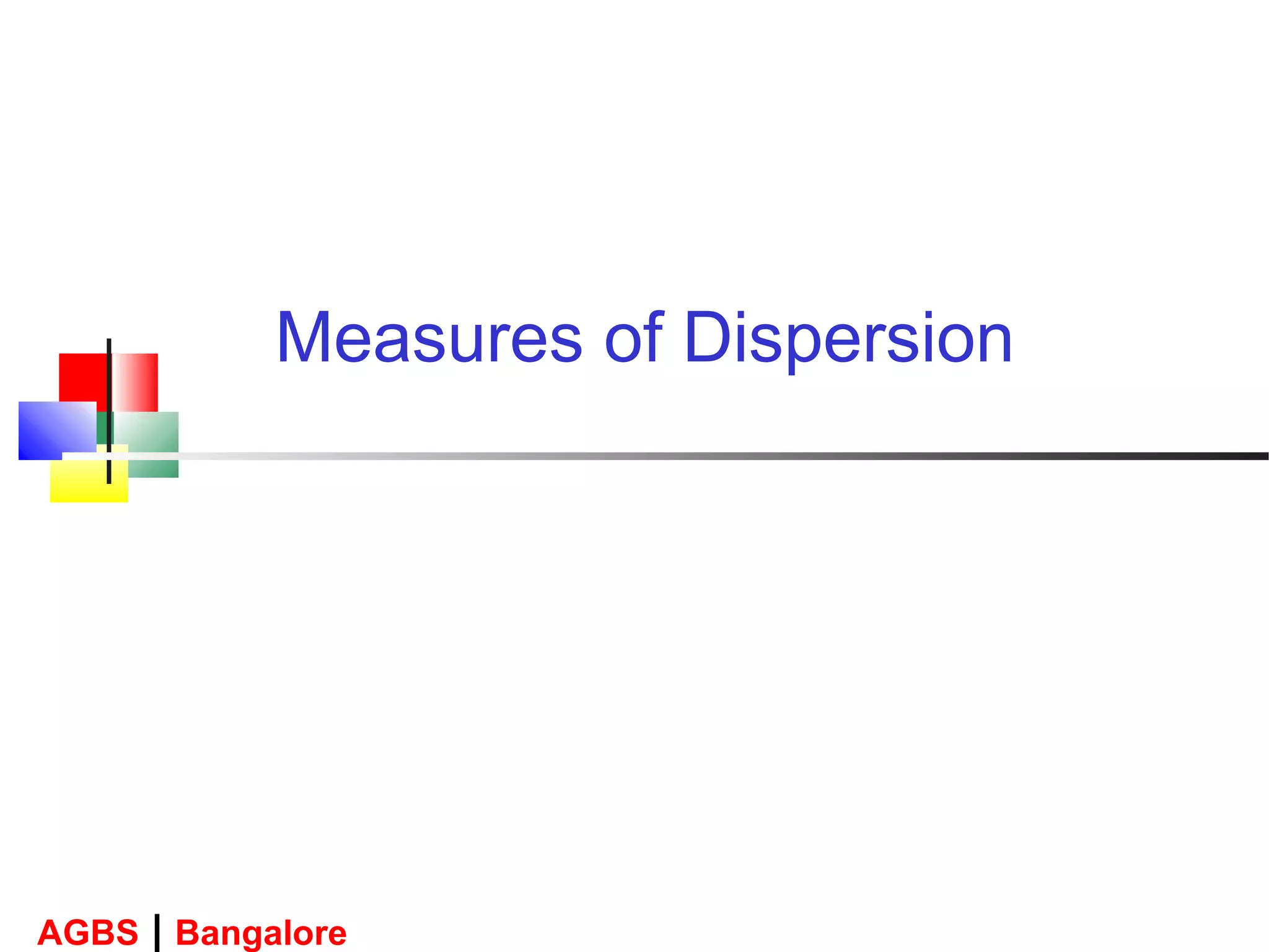 Measures of dispersion discuss 2.2 | PPT