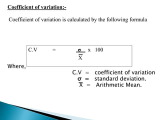 Measures of dispersion or variation | PPTX