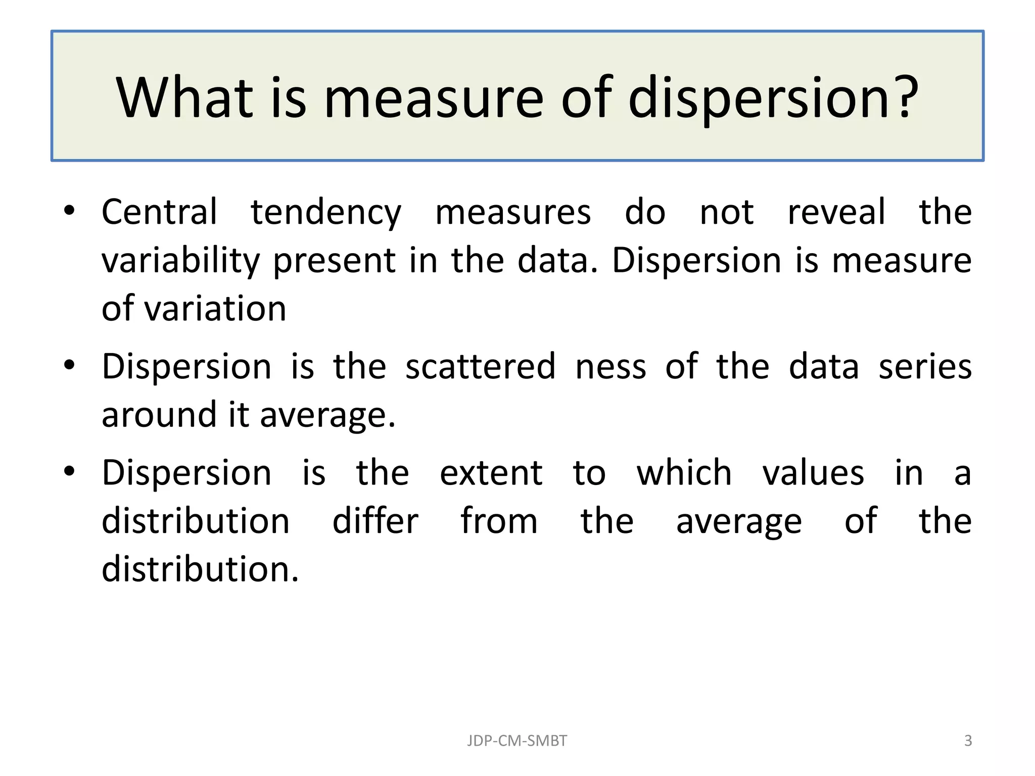 Measures of dispersion | PPTX