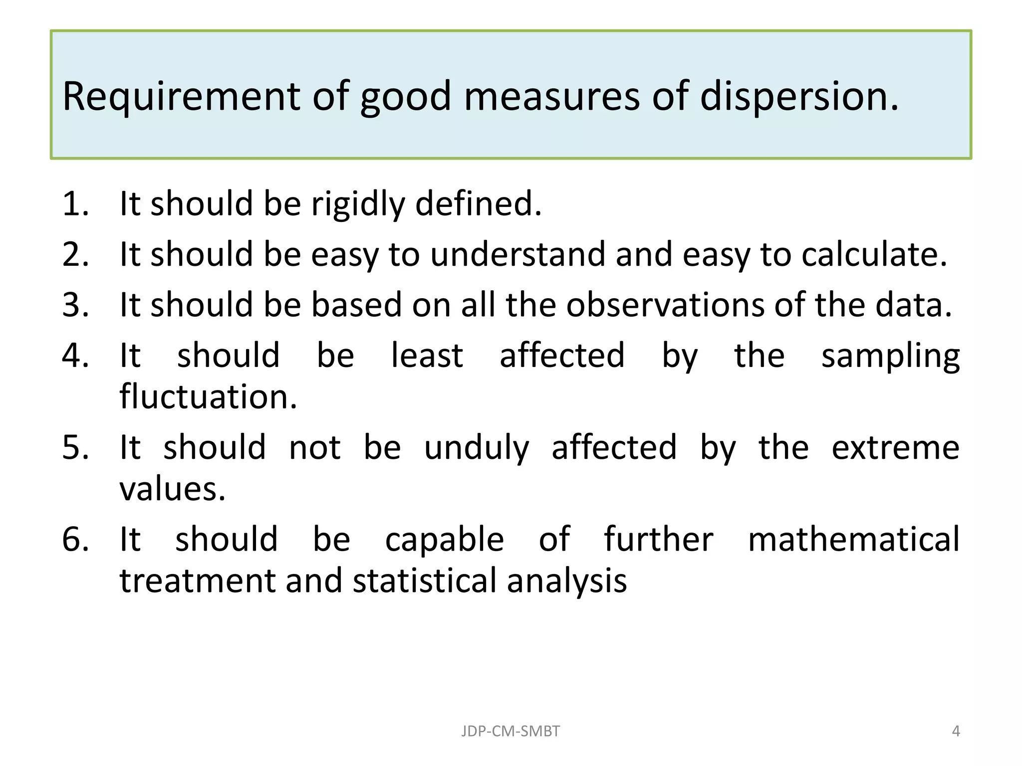 Measures of dispersion | PPTX