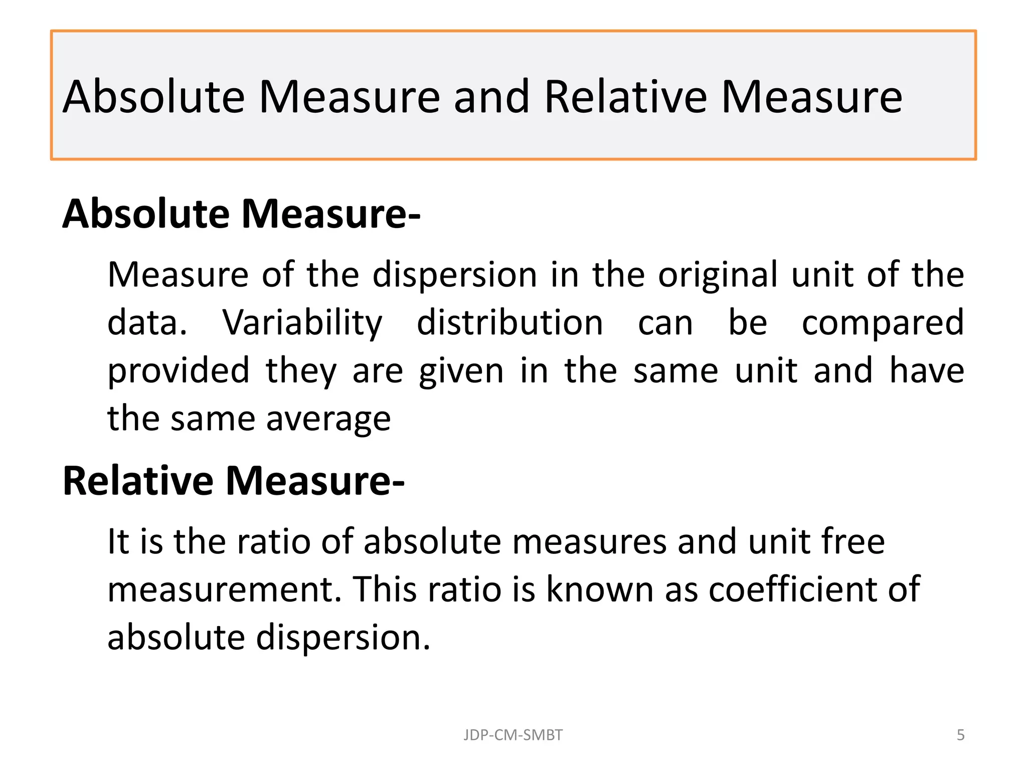 Measures of dispersion | PPTX