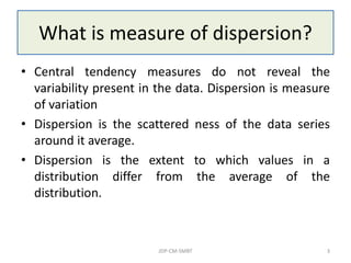 Measures of dispersion | PPTX