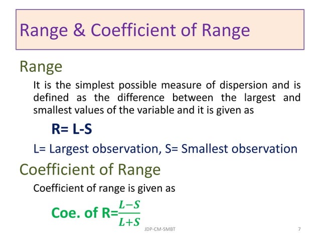 Measures of dispersion | PPTX