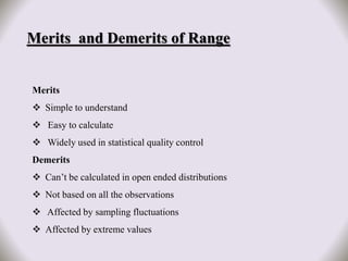 Measures of dispersion range qd md | PPTX
