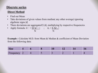 Measures of dispersion range qd md | PPTX