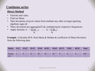 Measures of dispersion range qd md | PPTX