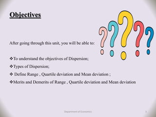 Measures of dispersion range qd md | PPTX