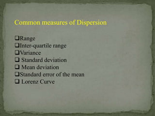 Measures of dispersion | PPTX