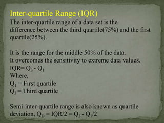 Measures of dispersion | PPT