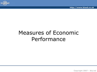 Measures of Economic Performance | PPT