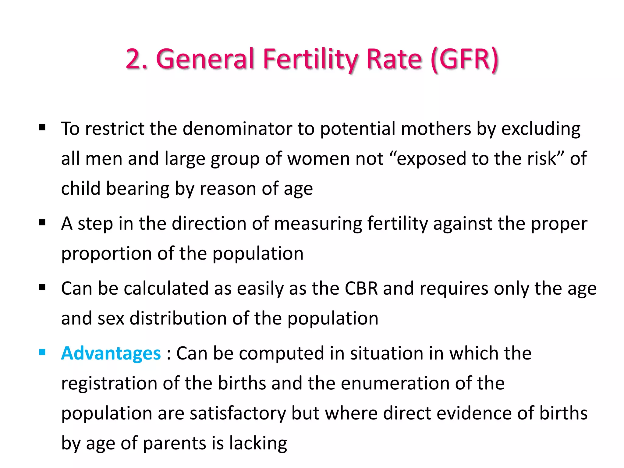 Measures of fertility | PPTX