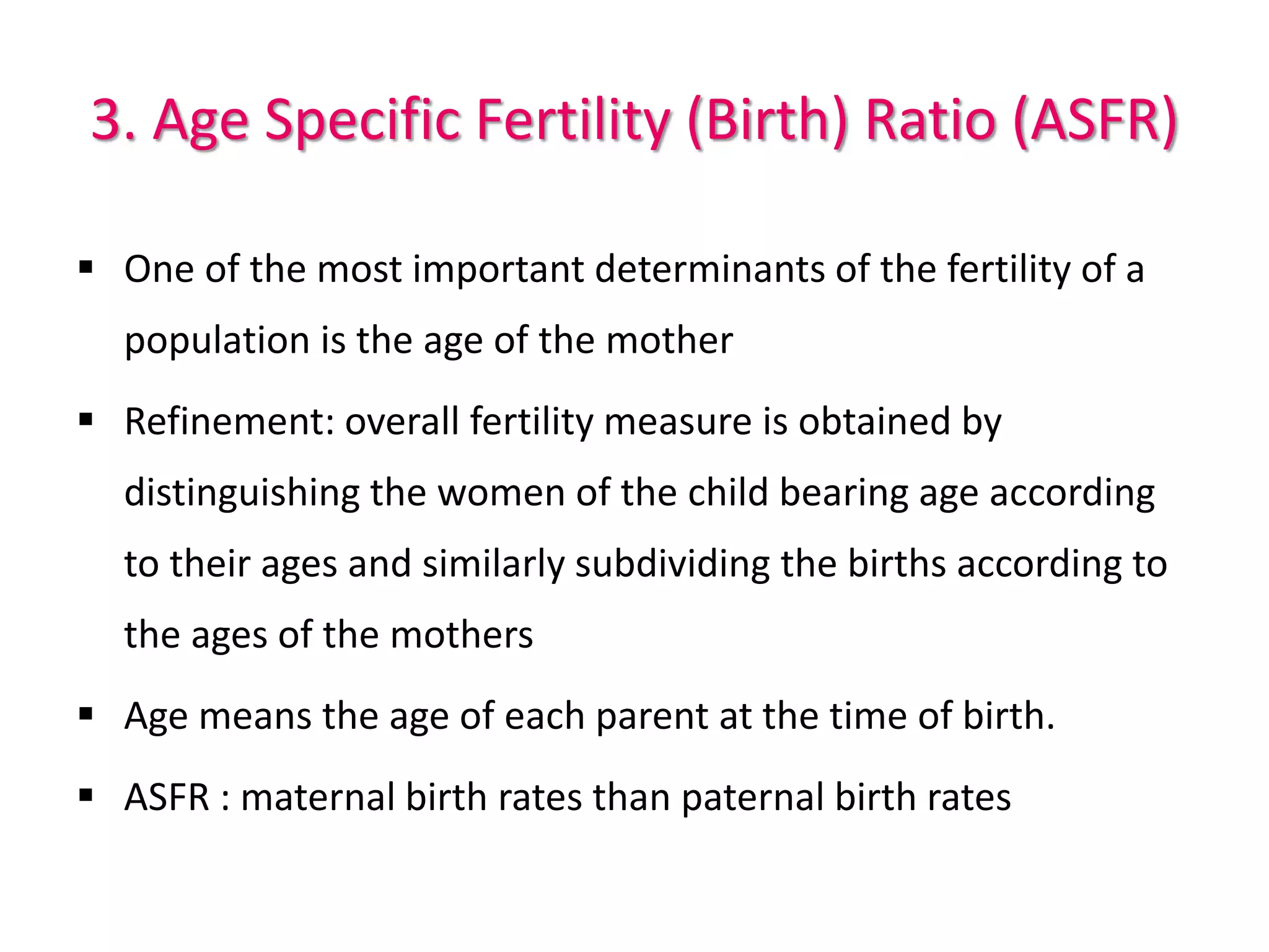 Measures of fertility | PPTX
