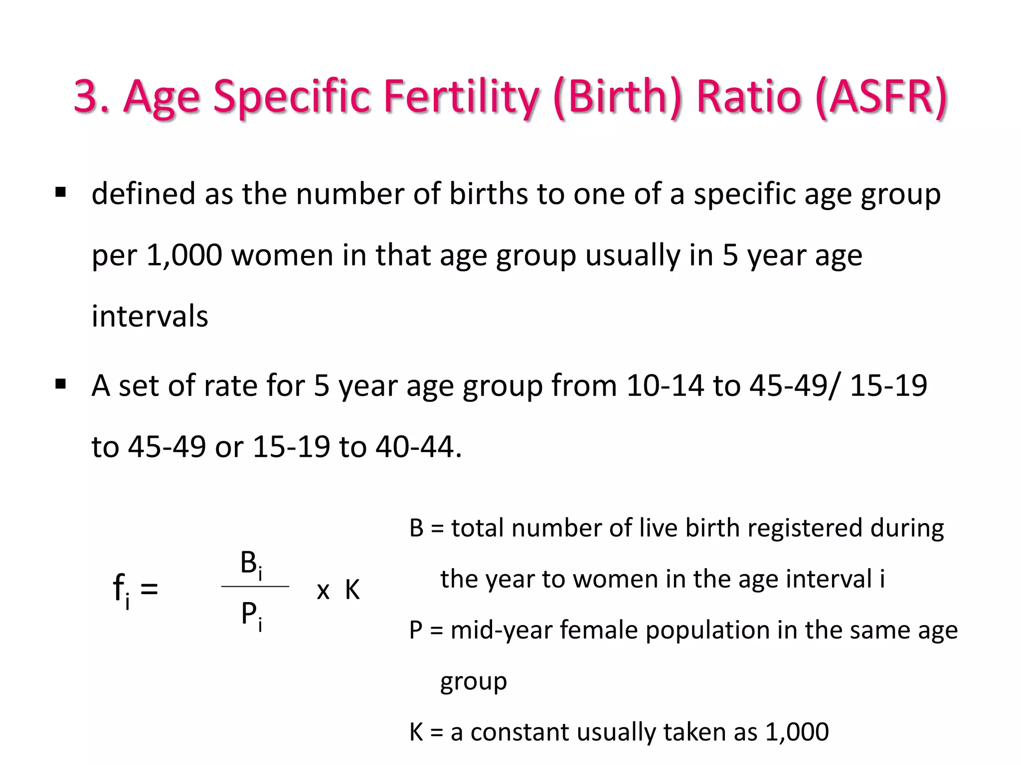 Measures of fertility | PPTX