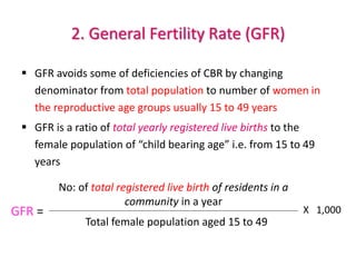 Measures of fertility | PPTX