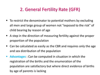 Measures of fertility | PPTX