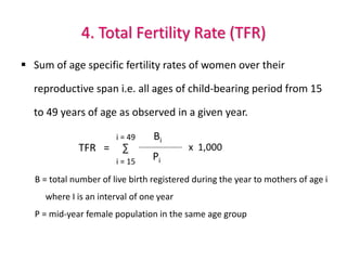 Measures of fertility | PPTX