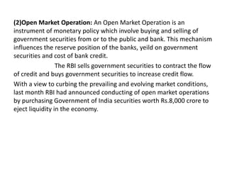 Measures of monetary policy of india | PPTX