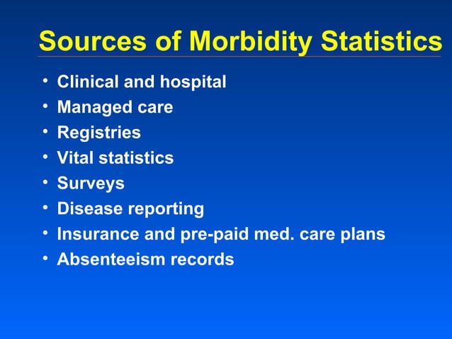 measures of morbidity under Research Methods | PPT