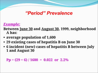Measures of morbidity Unit-8, lecture epidemiology | PPT