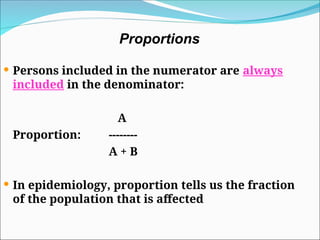 Measures of morbidity Unit-8, lecture epidemiology | PPT