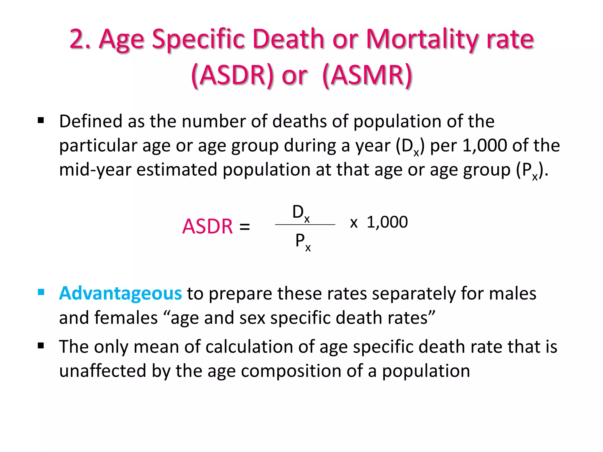 Measures of mortality | PPTX