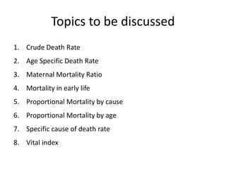 Measures of mortality | PPTX