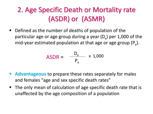 Measures of mortality | PPTX