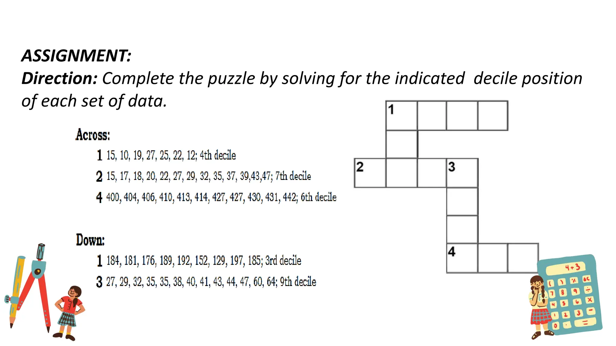 Measures of Position DECILES for ungrouped data | PPTX