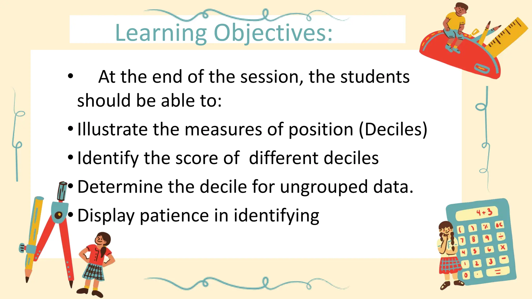 Measures of Position DECILES for ungrouped data | PPTX