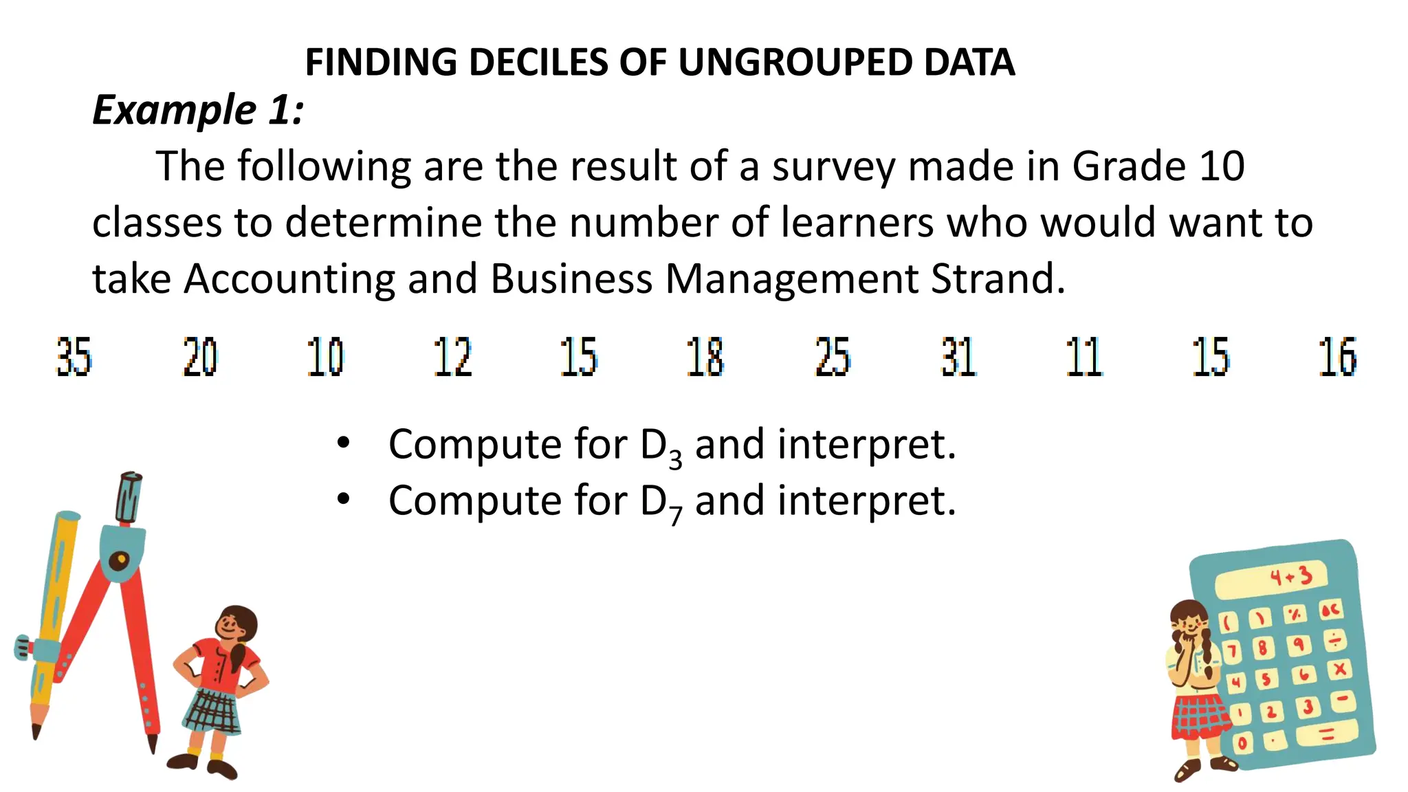 Measures of Position DECILES for ungrouped data | PPTX