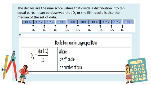 Measures of Position DECILES for ungrouped data | PPTX