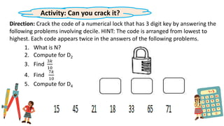 Measures of Position DECILES for ungrouped data | PPTX