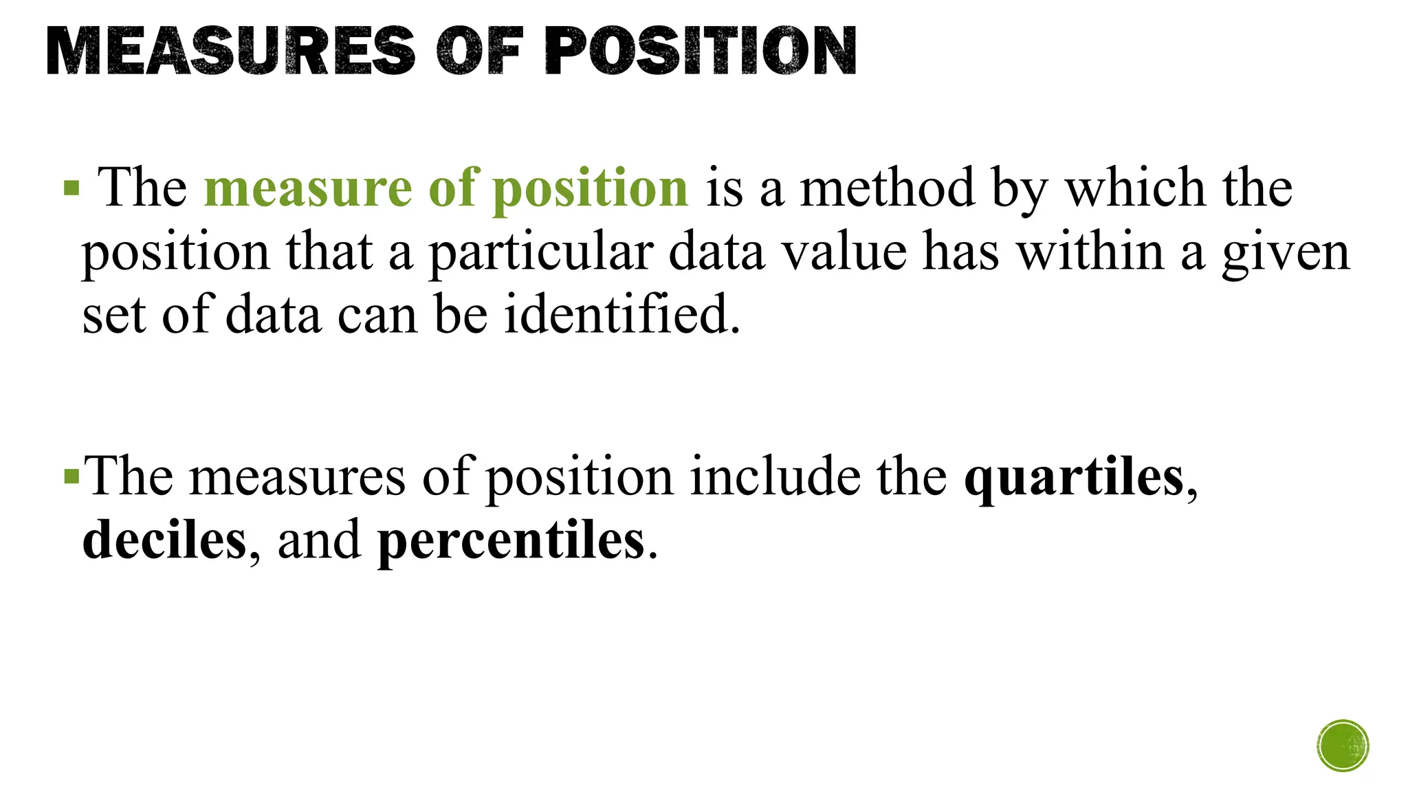 Measures of Position (For Ungrouped Data) | PDF